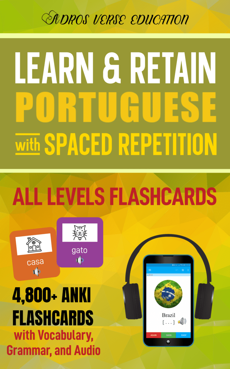 Portuguese Anki Deck: All-Levels - 4,800+ Anki Flashcards