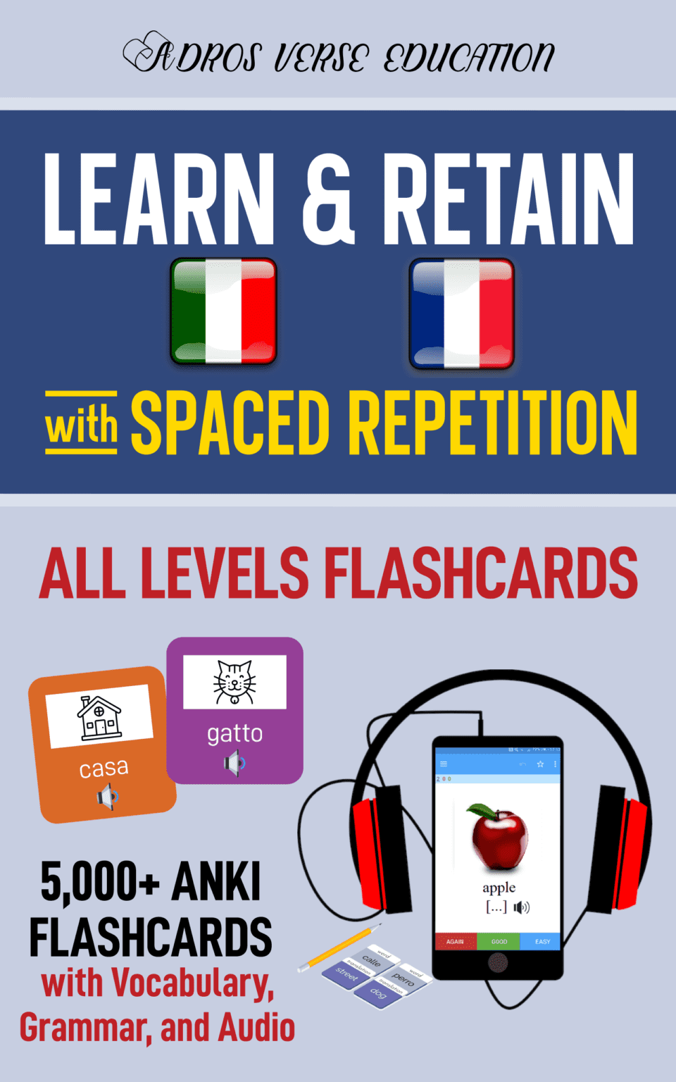 Italian & French Anki Deck: All Levels